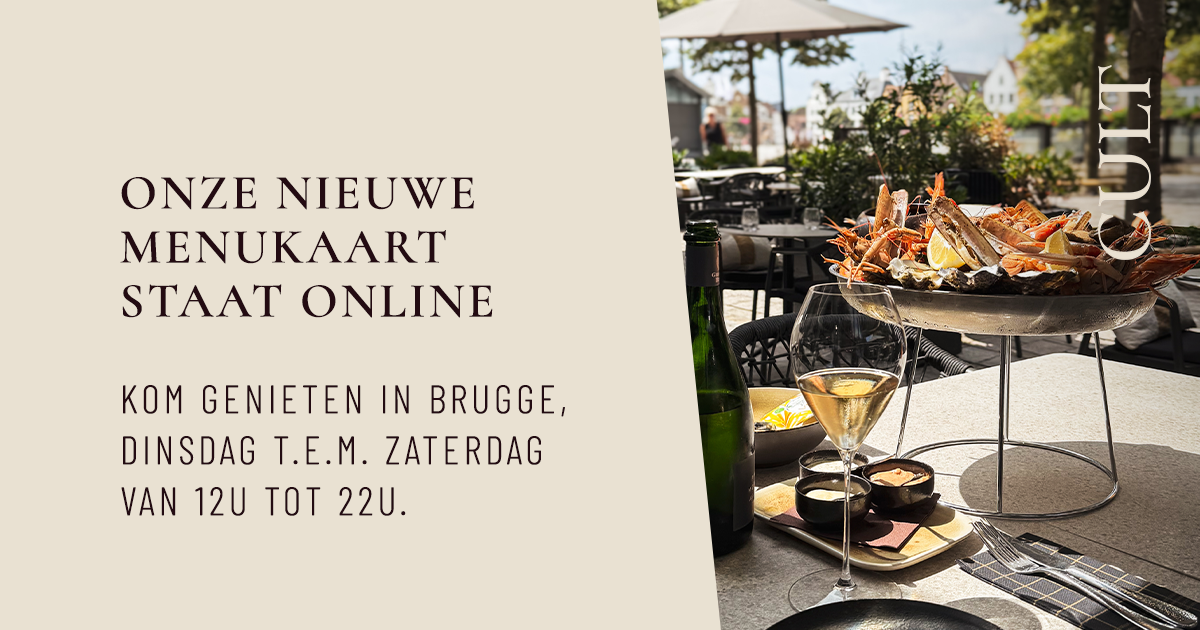 Menukaart Cult Brugge | Lunch & diner in Brugge